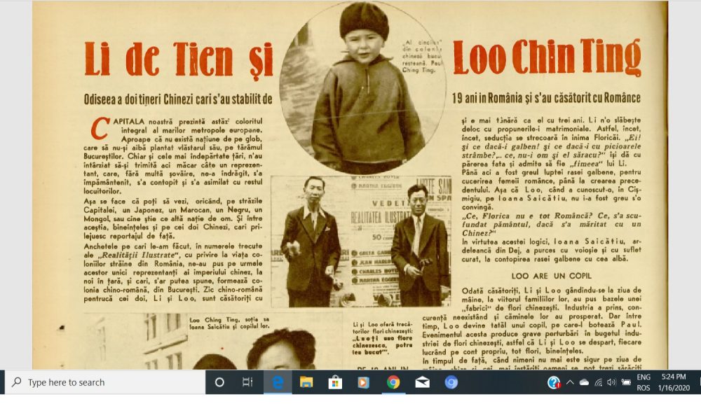 Primii chinezi stabiliți în București, Li și Loo, voiau să devină ...