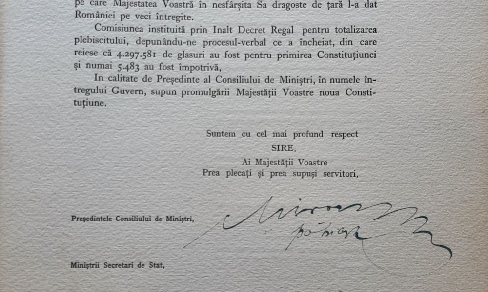 Constituția votată de români prin ridicarea mâinii și dezlegarea de ...